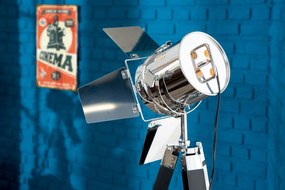 Bighome - Stojací lampa HOLLY, 145cm – černá, stříbrná