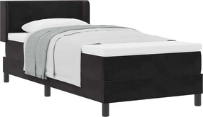 Postel s boxspringem s čelo Černý 200 x 80 cm samet 3341440