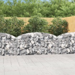 Klenutý gabionový koš 200 x 50 x 80/100 cm pozinkované železo 153474