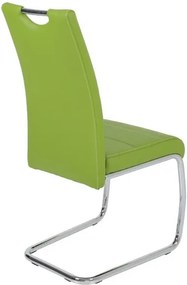 Jídelní židle Flora, zelená ekokůže