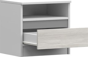 IDZ Noční stolek HELIOS 23, 40 cm Dub Kathult/Bílá