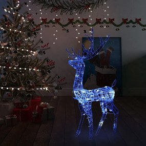 329783 vidaXL Vánoční dekorace akrylový sob 140 LED 120 cm modré světlo