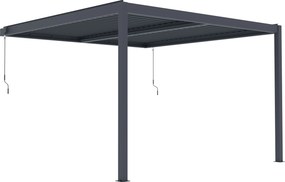 Bioklimatická pergola G21 Trenton Premium 4x4 m, antracitová hliníková