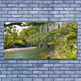 akrylový obraz Jezero Příroda 120x60 cm