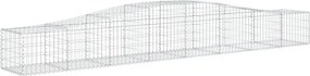 Klenuté gabionové koše 7 ks 400x50x40/60 cm pozinkované železo 3145922