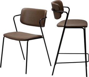 Hnědá barová židle (výška sedáku 67,5 cm) Zed – DAN-FORM Denmark