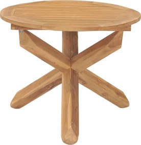 vidaXL Zahradní jídelní stůl Ø 90 x 75 cm masivní teakové dřevo [316168]