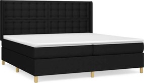 Box spring postel s matrací černá 200x200 cm textil 3132339