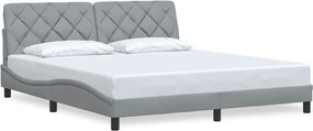 Rám postele bez matrace světle šedý 180 x 200 cm textil 3310615