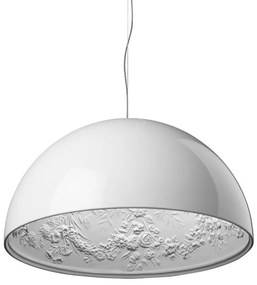 Flos Skygarden S1, leskle bílé závěsné svítidlo s vnitřním štukem, 1x105W E27, prům. 60cm