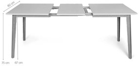 Rozkládací jídelní stůl masiv buk + MDF Vega 140/185x80