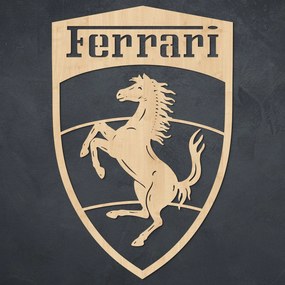 DUBLEZ | Dřevěný znak auta - Logo Ferrari