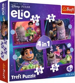 TREFL Puzzle Elio mimozemské mise 4v1 / 35, 48, 54, 70 dílků / 28,5 x