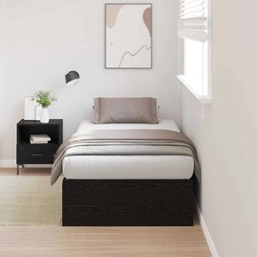 Rám postele s úložným prostorem Černý dub 100 x 200 cm 3335350