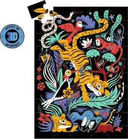 DJECO Puzzle Tygr s 3D brýlemi / 50 dílků / 3D efekt