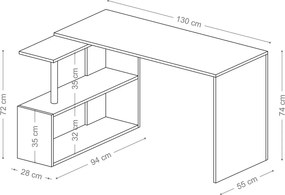Pracovní stůl Gelincik White