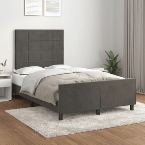 Rám postele bez matrací tmavě šedá 120x190 cm samet 3270579