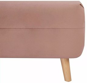 Růžové rozkládací křeslo SPIKE VELVET
