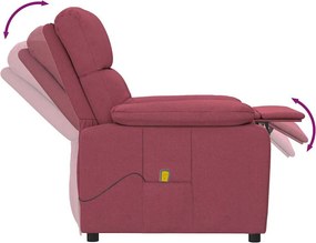 Masážní křeslo vínové textil 289675