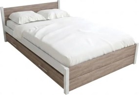 EB Postel z masivu IRIS DOUBLE - 180×200 cm Bílá/DUB LANÝŽ