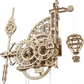 Ugears 3D dřevěné mechanické puzzle Nástěnné hodiny Aero / od 14 let /
