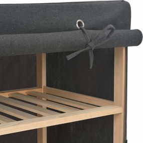 Šatní skříň šedá 135 x 40 x 170 cm textil 248197