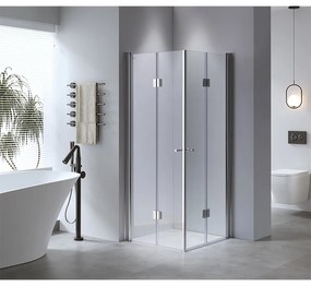BPS-koupelny Čtvercový sprchový kout HYD-SK1290 100x100 chrom/transparent