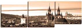 Obraz na plátně - Panoramatický pohled na starú Prahu -panoráma 5256FD (120x40 cm)
