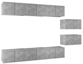 vidaXL TV skříňky 8 ks betonově šedé kompozitní dřevo