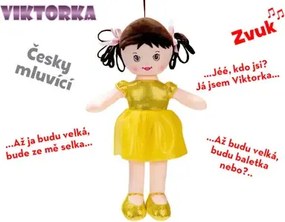 Panenka Viktorka / Textilní / 32 cm / Mluví česky / Na baterie / od na