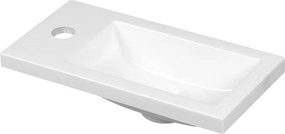 Aqualine Aqualine, Nábytkové umyvátko, litý mramor, 37x18cm, bílá, LM370
