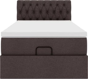 Osmanský rám postele s matrací tmavě šedá 90x190cm textil 3311507