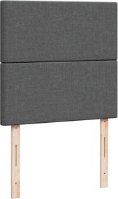 Box spring postel s matrací tmavě šedá 90x200 cm textil 3291933
