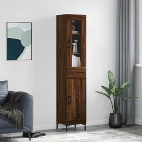 vidaXL Skříň highboard 34,5x34x180 cm kompozit [3199490] Barva: hnědý dub