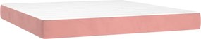Box spring postel s matrací růžová 160x200 cm samet 3141436