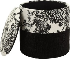 Černobílý taburet Oriental Style – Mauro Ferretti