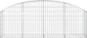 Klenutý gabionový koš 200 x 30 x 60/80 cm pozinkované železo 153463