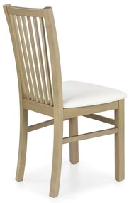 Klasická dřevěná jídelní židle Bílý sedák BAWORS