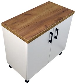BPS-koupelny Koupelnová skříňka pod deskové umyvadlo ROSO W 80-HD - bílá/zlatý dub