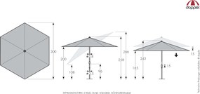 Doppler myZone Push Up 300 cm zelená