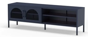 Tmavě modrý TV stolek 160x50 cm Diora – Marckeric