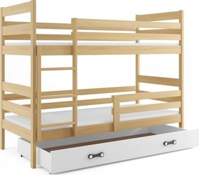 Falco Patrová postel Norbert s úložným prostorem, borovice/bílá