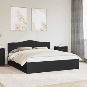 Rám postele se zásuvkou Černá 180 x 200 cm Inženýrské dřevo 3412978