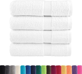 Prémiové ručníky do sprchy SOLUND 4 ks bílé 70 x 140 cm 600 g/m² 137129
