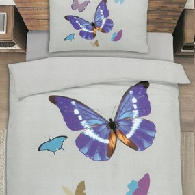 Povlečení VARIA BUTTERFLY GREY 140x200 cm