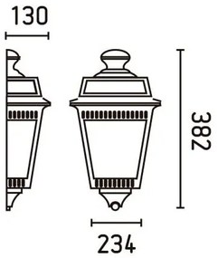 FARO 71424 - Venkovní nástěnné svítidlo ARGOT 1xE27/100W/230V IP44