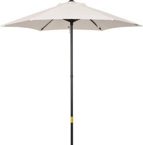 Zahradní slunečník Outsunny 2x2 m s ventilací, venkovní slunečník s 6 hliníkovými žebry a polyesterovým potahem 160 g/㎡, pro zahradu, terasu a balkon,