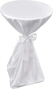 Potahy na stůl bílé, 70 cm, s mašlí, 2 ks 241188