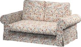 Potah na pohovku IKEA Backabro 2-místná, rozkládací barva oranžová látka pletený vzor, vzorované