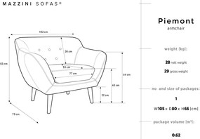 MAZZINI SOFAS Křeslo Piemont